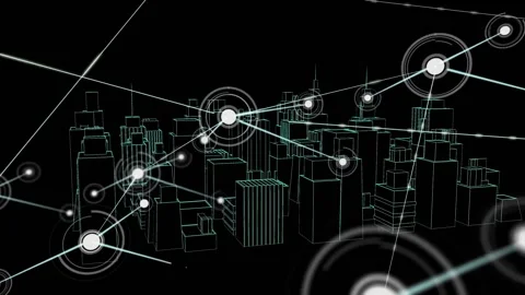 Animation of network of connections with... | Stock Video | Pond5