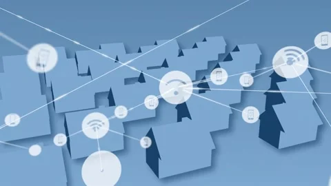 Animation of network of connections with... | Stock Video | Pond5