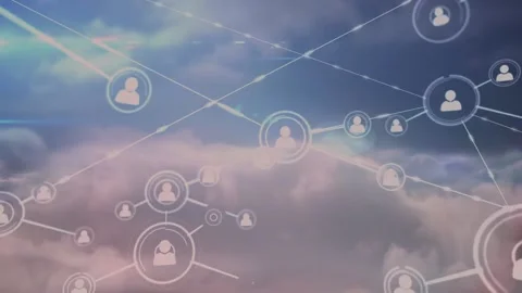 Animation of network of connections with... | Stock Video | Pond5