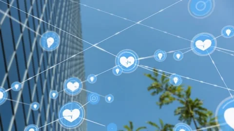 Animation of network of connections with... | Stock Video | Pond5