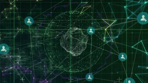 Animation of network of connections with... | Stock Video | Pond5