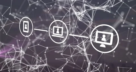 Animation of network of connections with... | Stock Video | Pond5