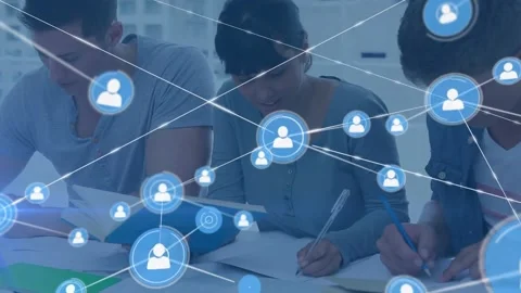 Animation of network of connections with... | Stock Video | Pond5