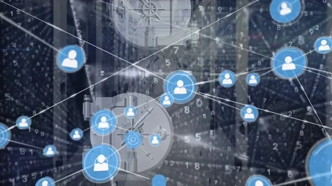 Animation of network of connections with... | Stock Video | Pond5