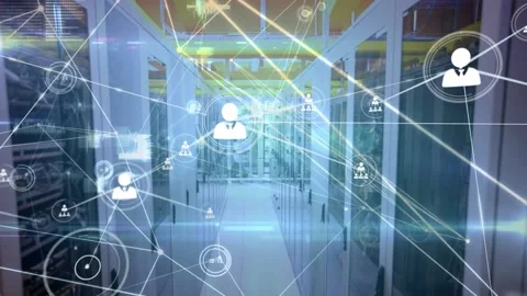 Animation of network of connections with... | Stock Video | Pond5