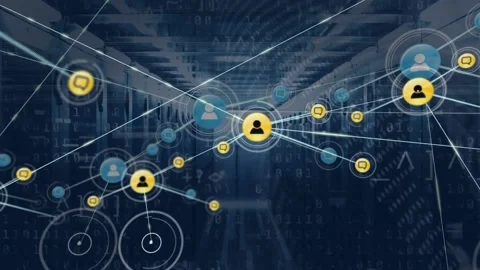 Animation of network of connections with... | Stock Video | Pond5