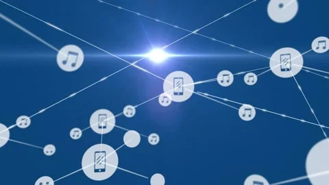 Animation of network of connections with... | Stock Video | Pond5