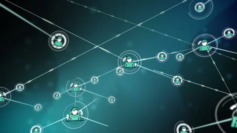 Animation of network of connections with... | Stock Video | Pond5