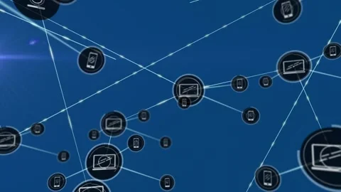 Animation of network of connections with... | Stock Video | Pond5