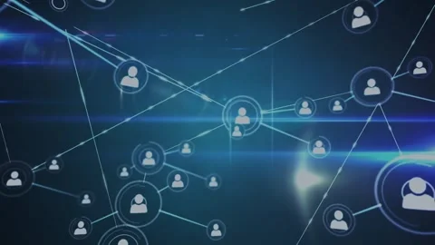 Animation of network of connections with... | Stock Video | Pond5