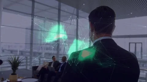 Animation of network of connections over... | Stock Video | Pond5