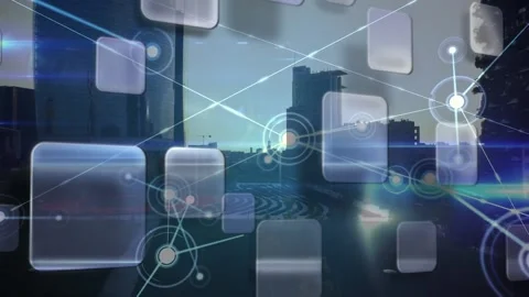 Animation of network of connections over... | Stock Video | Pond5