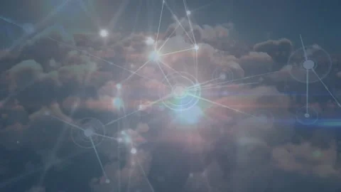 Animation of network of connections over... | Stock Video | Pond5