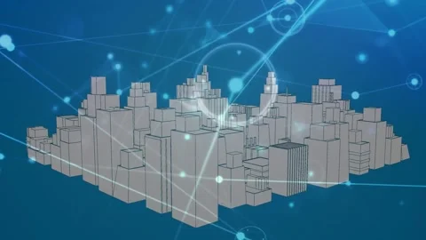 Animation of network of connections over... | Stock Video | Pond5