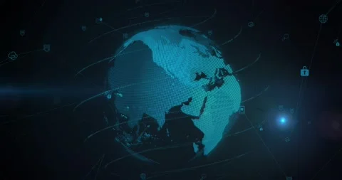 Animation of network of connections over... | Stock Video | Pond5