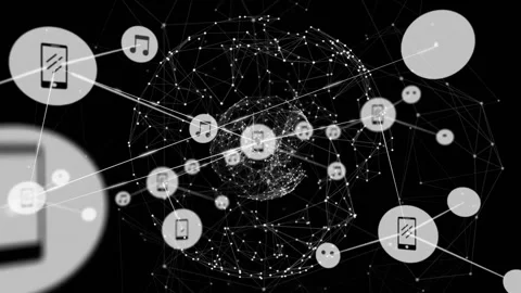 Animation of network of connections over... | Stock Video | Pond5