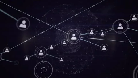 Animation of network of connections over... | Stock Video | Pond5