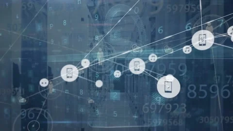 Animation of network of connections over... | Stock Video | Pond5