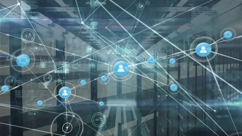Animation of network of connections over... | Stock Video | Pond5