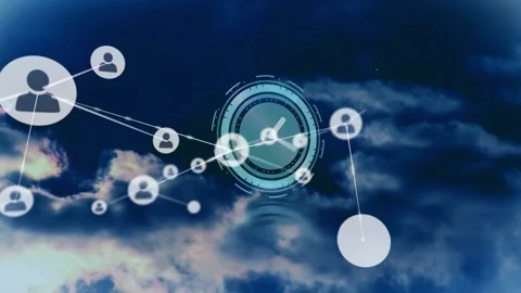 Animation of network of connections with... | Stock Video | Pond5