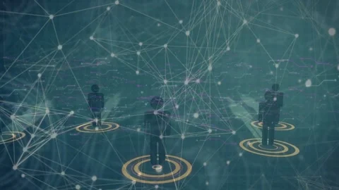 Animation of network of connections with... | Stock Video | Pond5