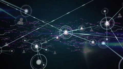Animation of network of connections with... | Stock Video | Pond5