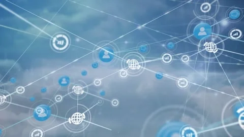 Animation of network of connections with... | Stock Video | Pond5