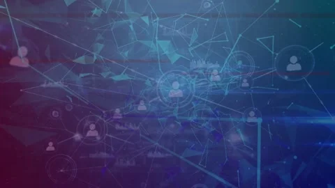 Animation of network of connections with... | Stock Video | Pond5