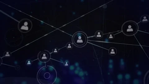 Animation of network of connections with... | Stock Video | Pond5