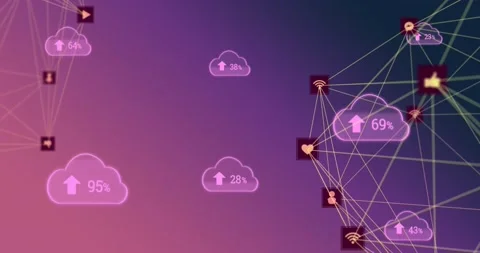 Animation of network of connections on p... | Stock Video | Pond5