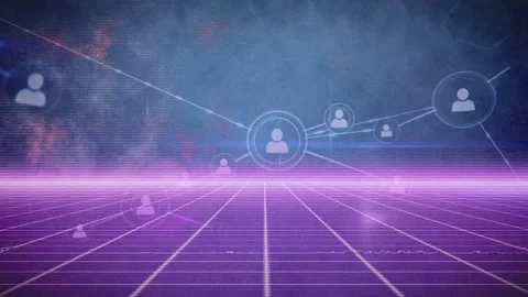 Animation of network of connections on p... | Stock Video | Pond5