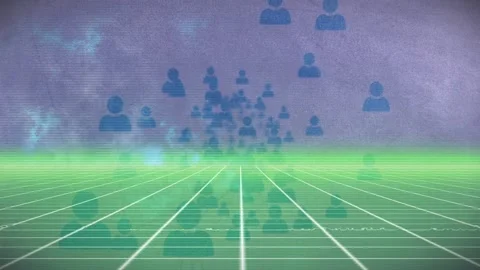 Animation of network of connections on p... | Stock Video | Pond5