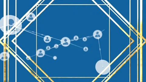 Animation of network of connections on r... | Stock Video | Pond5