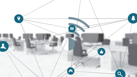 Animation of network of connections with... | Stock Video | Pond5