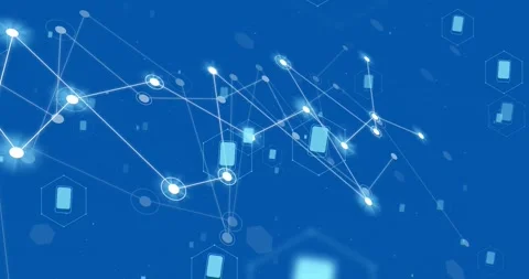 Animation of network of connections with... | Stock Video | Pond5