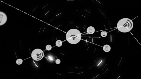 Animation of network of connections of w... | Stock Video | Pond5
