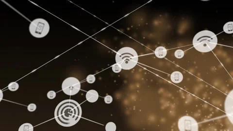 Animation of network of connections of w... | Stock Video | Pond5