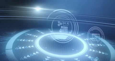 Animation of network of digital icons, s... | Stock Video | Pond5
