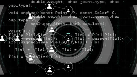 Animation of network of digital people i... | Stock Video | Pond5
