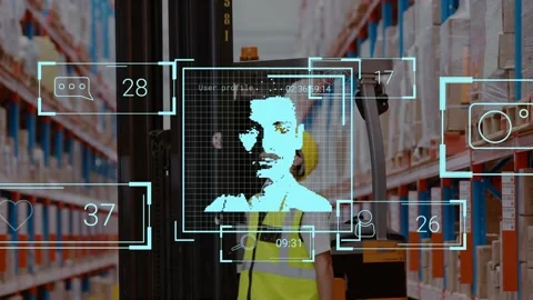 Animation of network of screens with dig... | Stock Video | Pond5