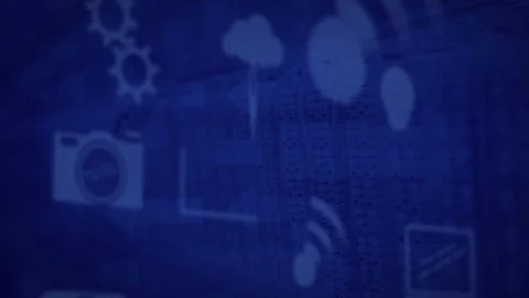 Animation of networks in blue background | Stock Video | Pond5