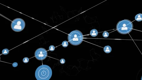 Animation of networks of connections wit... | Stock Video | Pond5