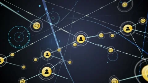 Animation of networks of connections wit... | Stock Video | Pond5