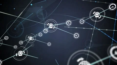 Animation of networks of connections wit... | Stock Video | Pond5