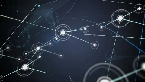 Animation of networks of connections wit... | Stock Video | Pond5