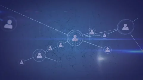 Animation of networks of connections wit... | Stock Video | Pond5