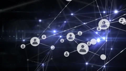 Animation of networks of connections wit... | Stock Video | Pond5