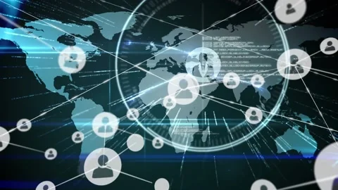 Animation of networks of connections wit... | Stock Video | Pond5