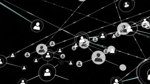 Animation of networks of connections wit... | Stock Video | Pond5