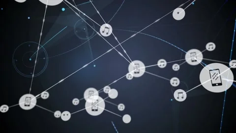 Animation of networks of connections wit... | Stock Video | Pond5